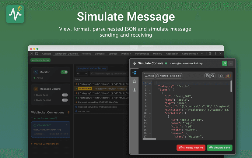 WebSocket DevTools - Complete WebSocket Traffic Control Extension