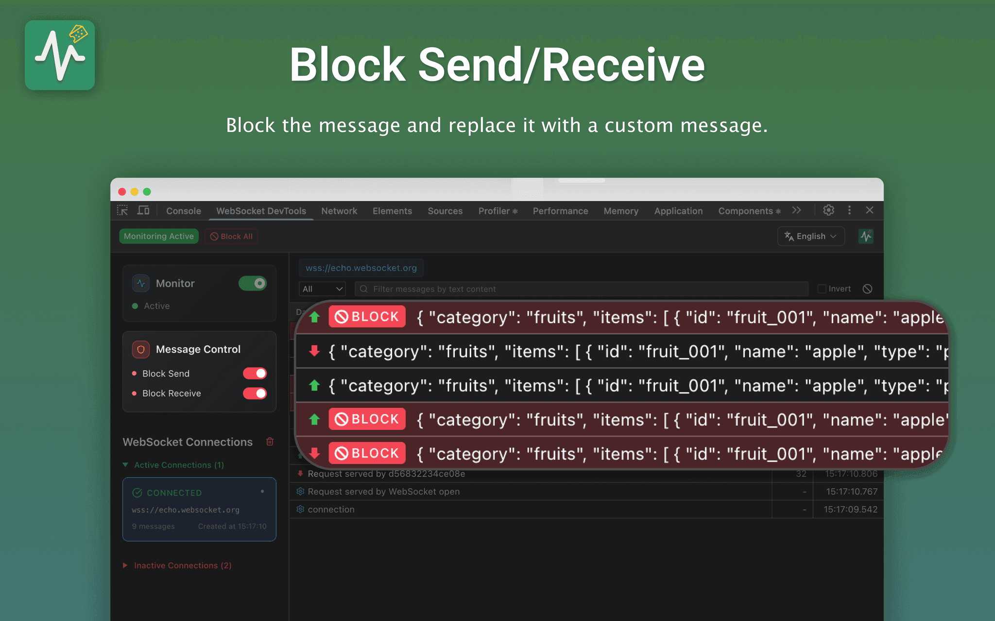 WebSocket DevTools - Complete WebSocket Traffic Control Extension