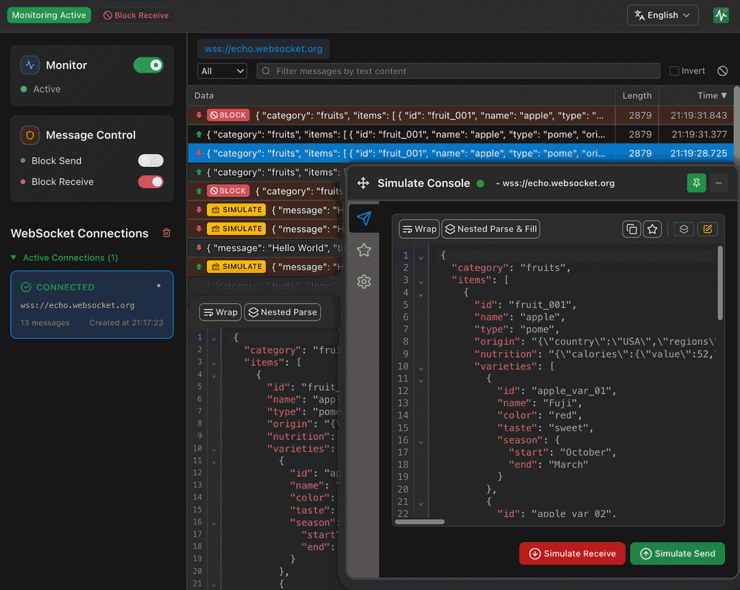 WebSocket DevTools - Complete WebSocket Traffic Control Extension